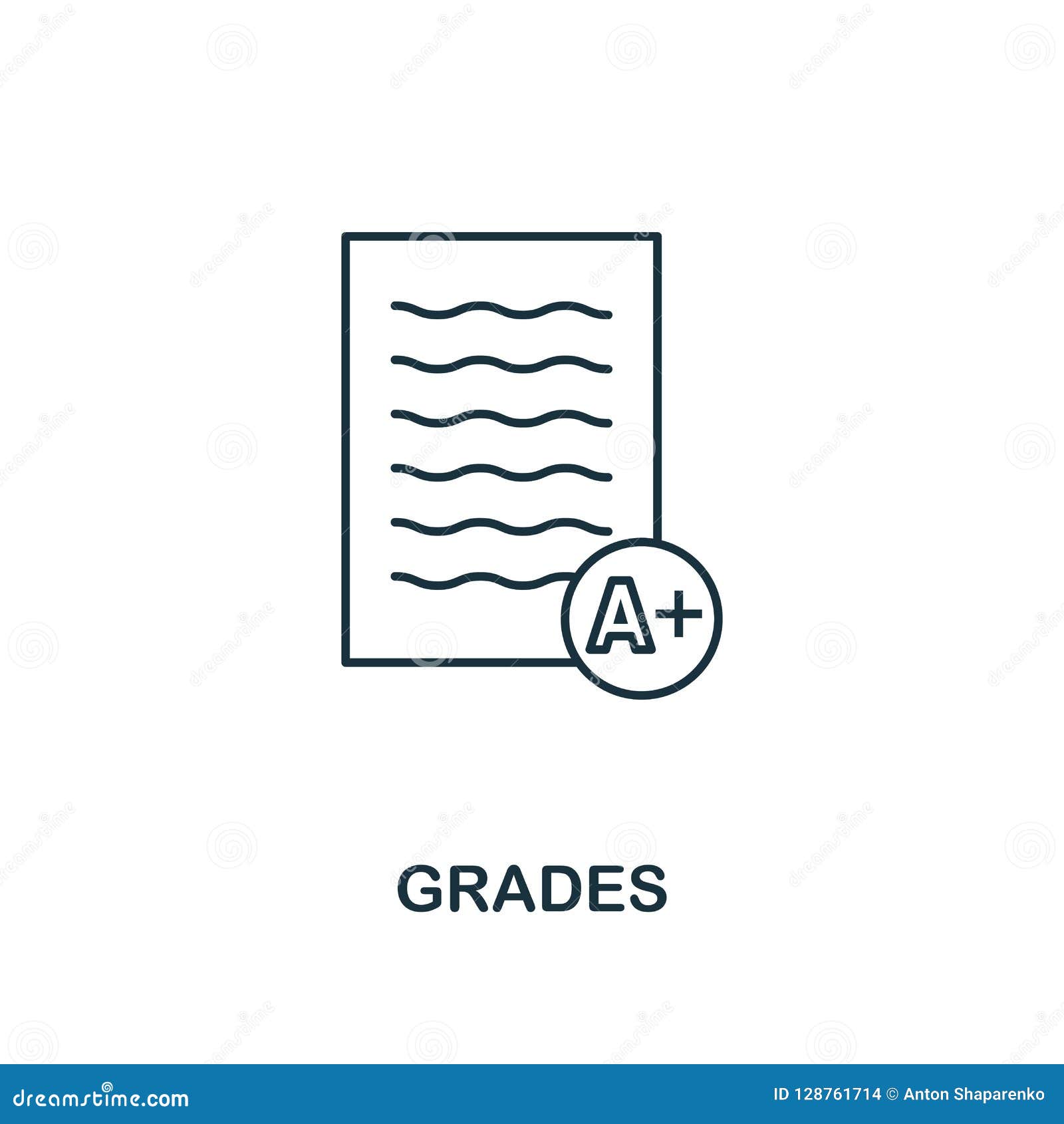 Grades Outline Icon. Creative Design From School Icon Collection ...