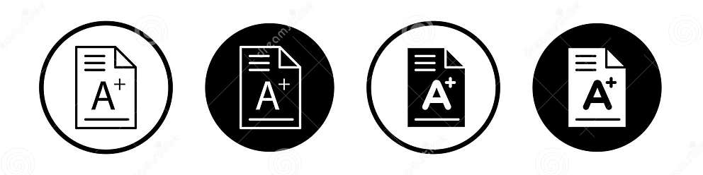 Grades Thin Line Vector Icon Set Stock Vector - Illustration of icon ...