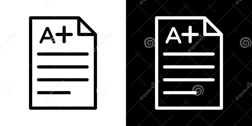 Grades Thin Line Vector Icon Set Stock Vector - Illustration of report ...