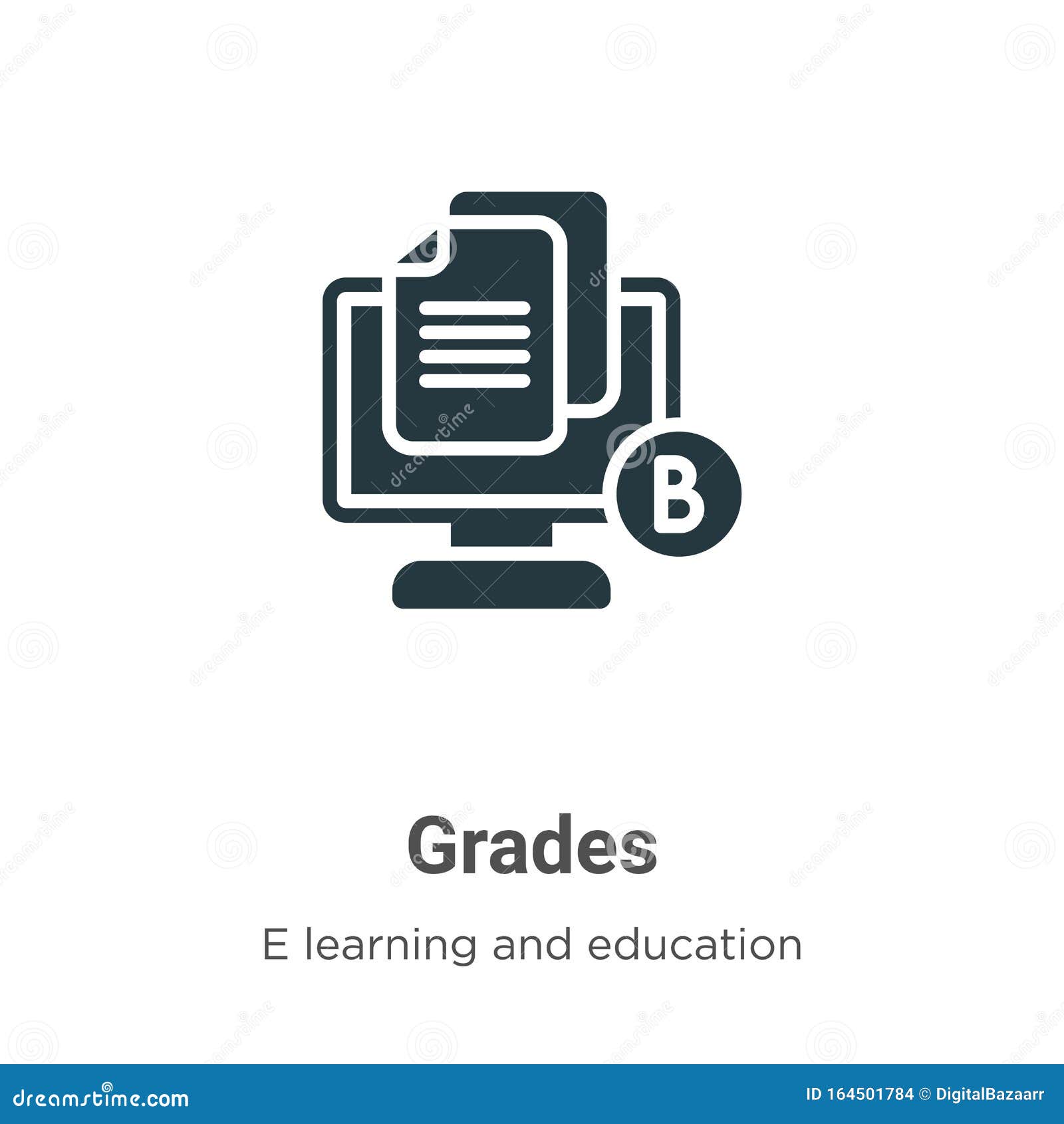 Grades Vector Icon On White Background. Flat Vector Grades Icon Symbol ...