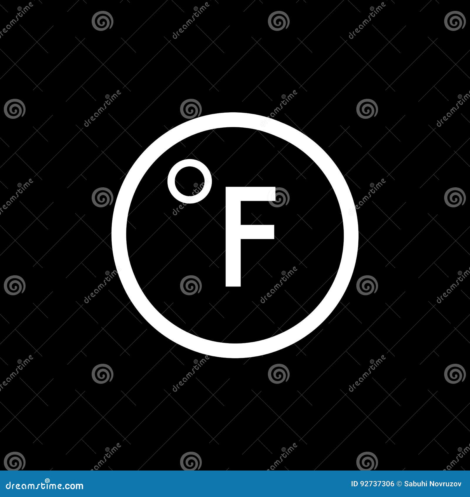 Gradi Fahrenheit, Icona Di Vettore Illustrazione Vettoriale ...