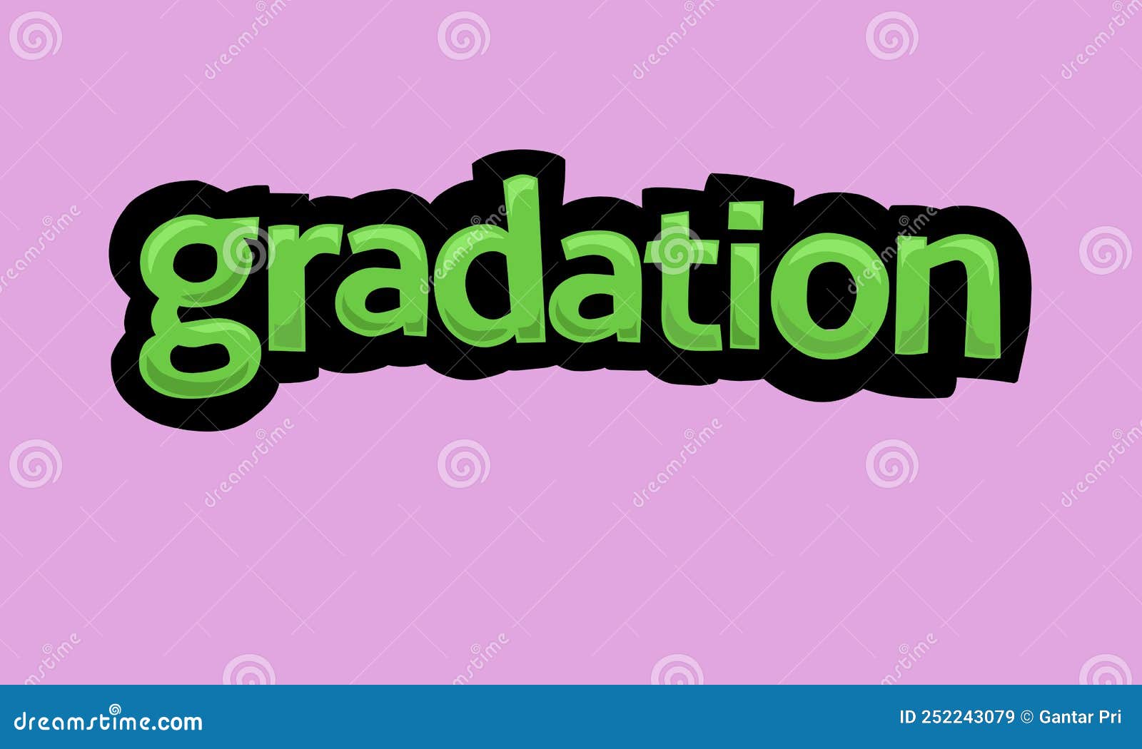 GRADIATION Writing Vector Design on Pink Background Stock Vector ...
