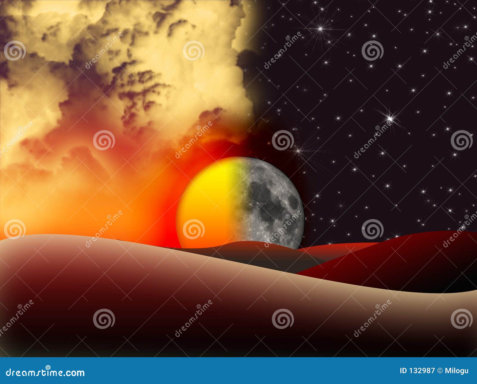 Gradient stock illustration. Illustration of scenery, night - 132987