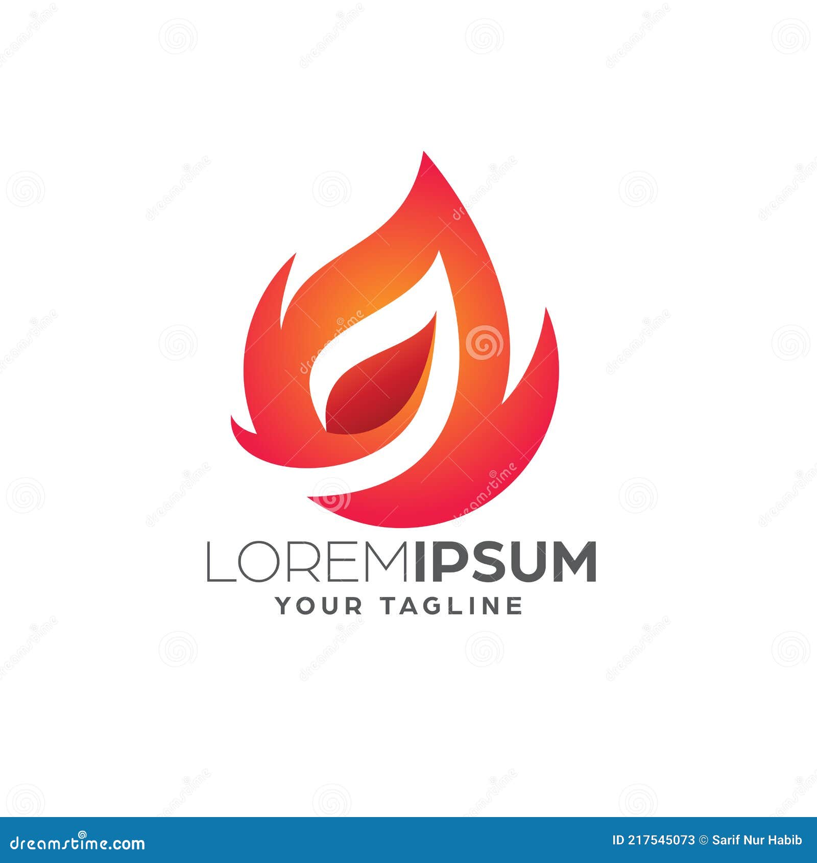 Gradient Abstract Fire Logo Design Template Stock Vector - Illustration ...