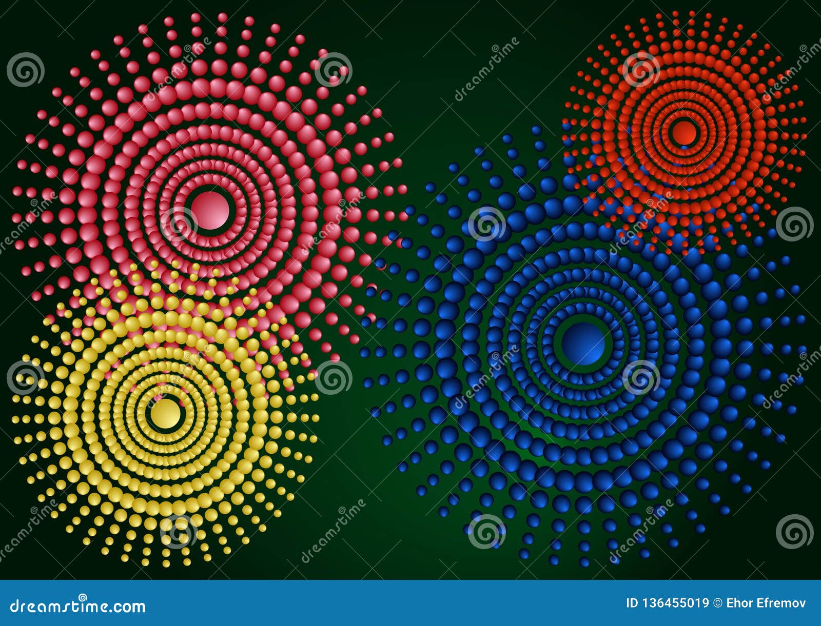 Gradient Abstract Illustration with Circles. Stock Vector ...