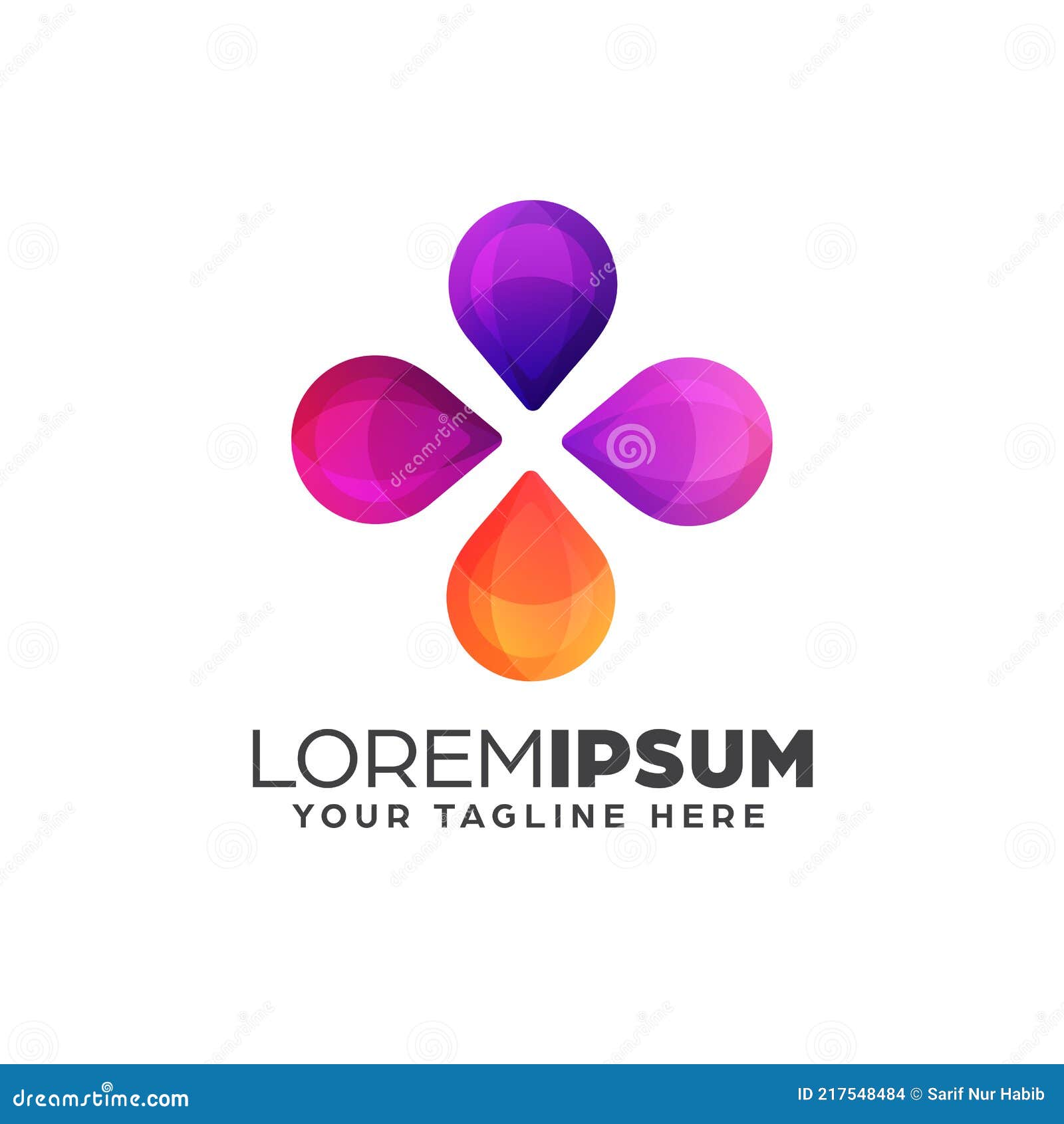 Gradient Abstract Point Logo Design Template Stock Vector ...