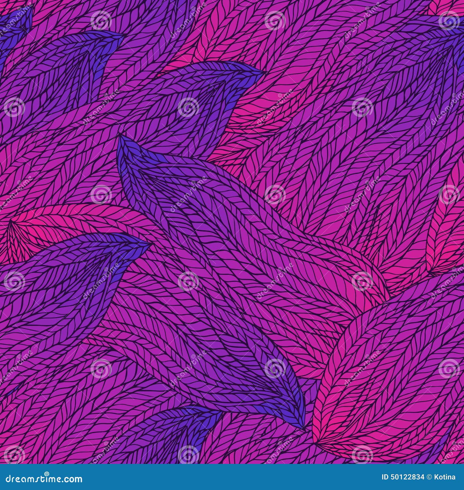 Gradient Abstract Seamless Hand-drawn Floral Wavy Tangle Background ...