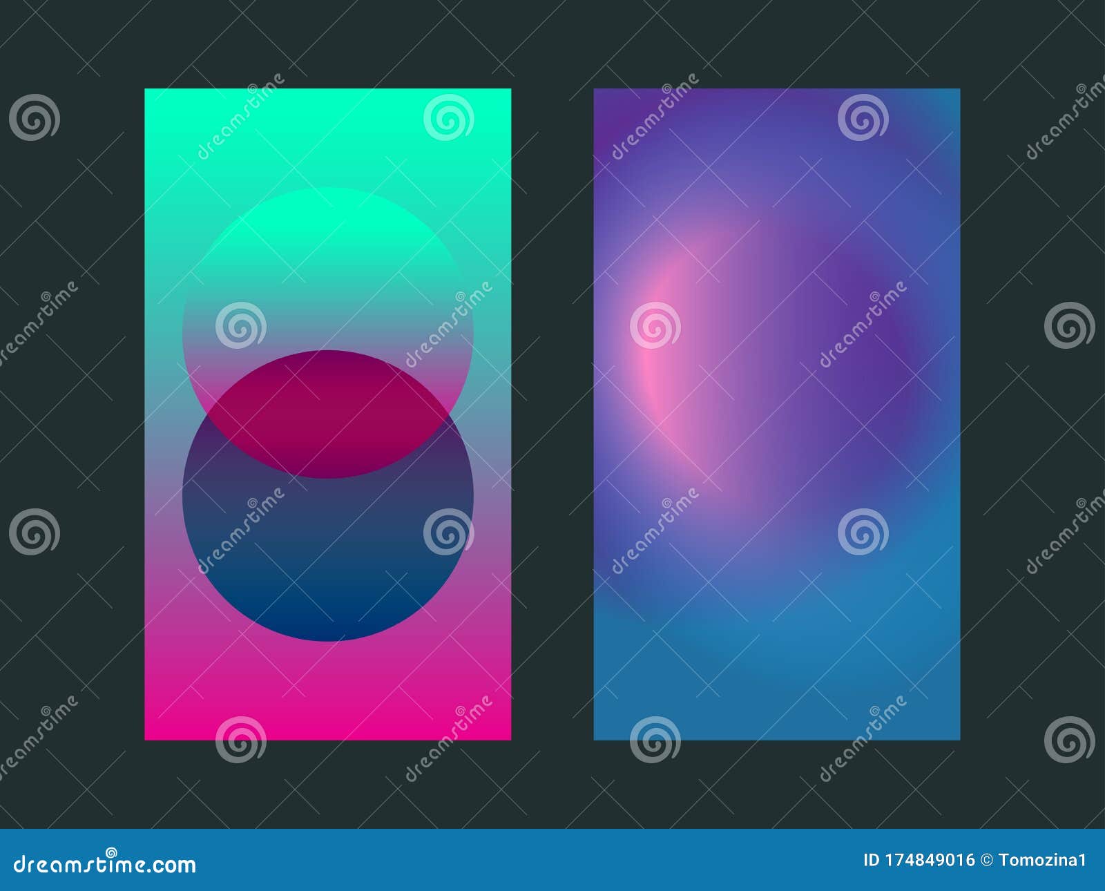 Gradient App Vertical Backgrund Stock Vector - Illustration of retro ...