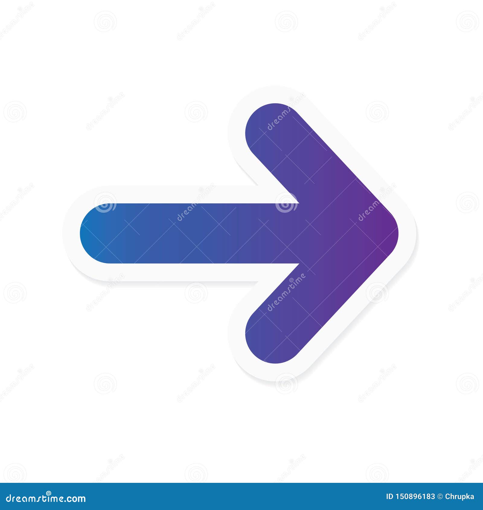 Gradient arrow icon stock vector. Illustration of icon - 150896183