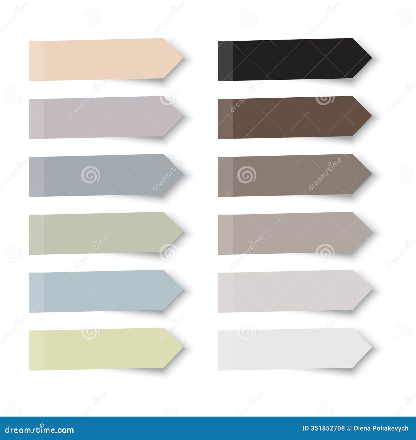Gradient Arrows Set. Pastel Color Palette. Neutral Tone Design. Soft ...