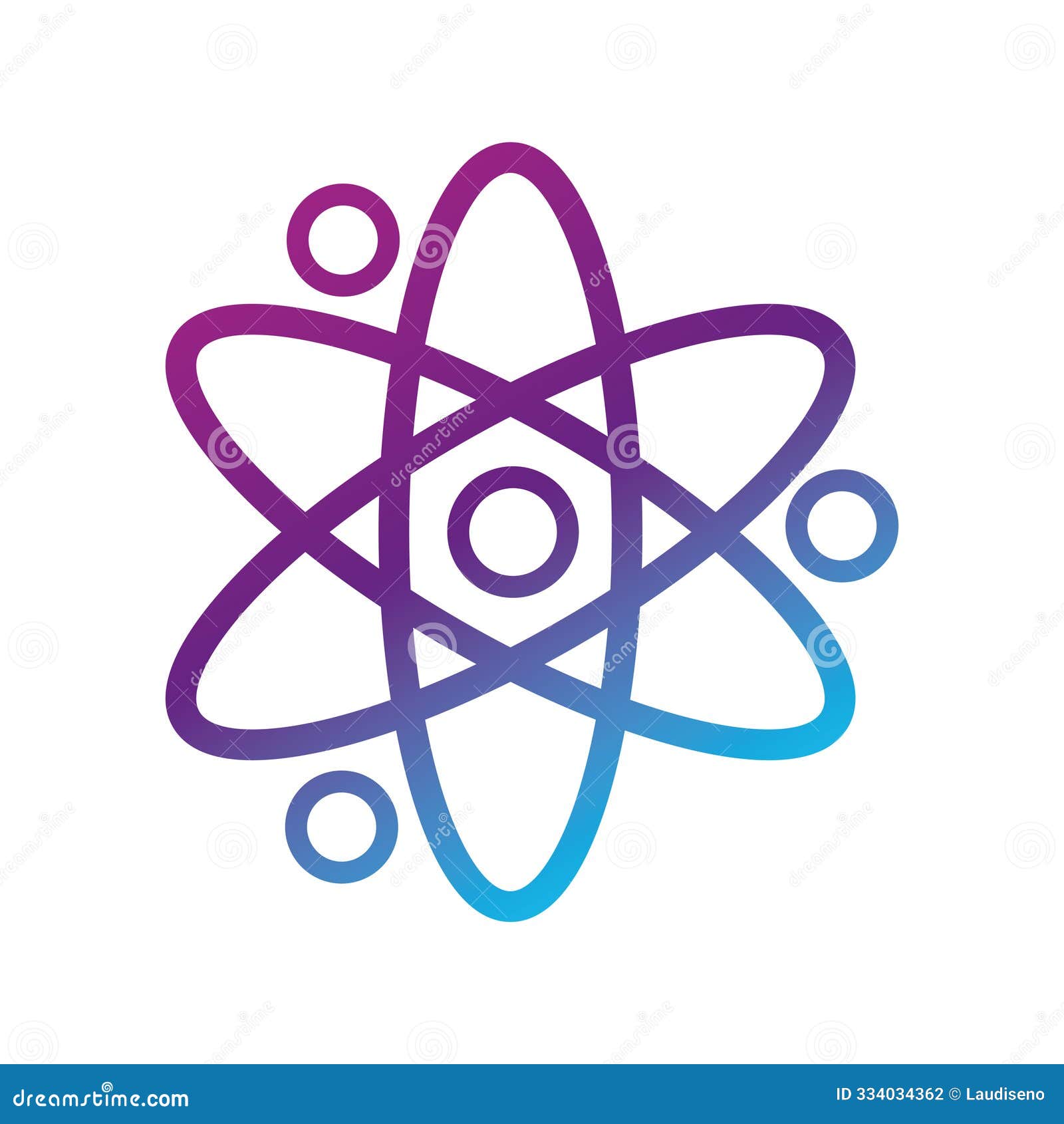 Gradient Atom Icon in Purple and Blue Tones Vector Stock Vector ...