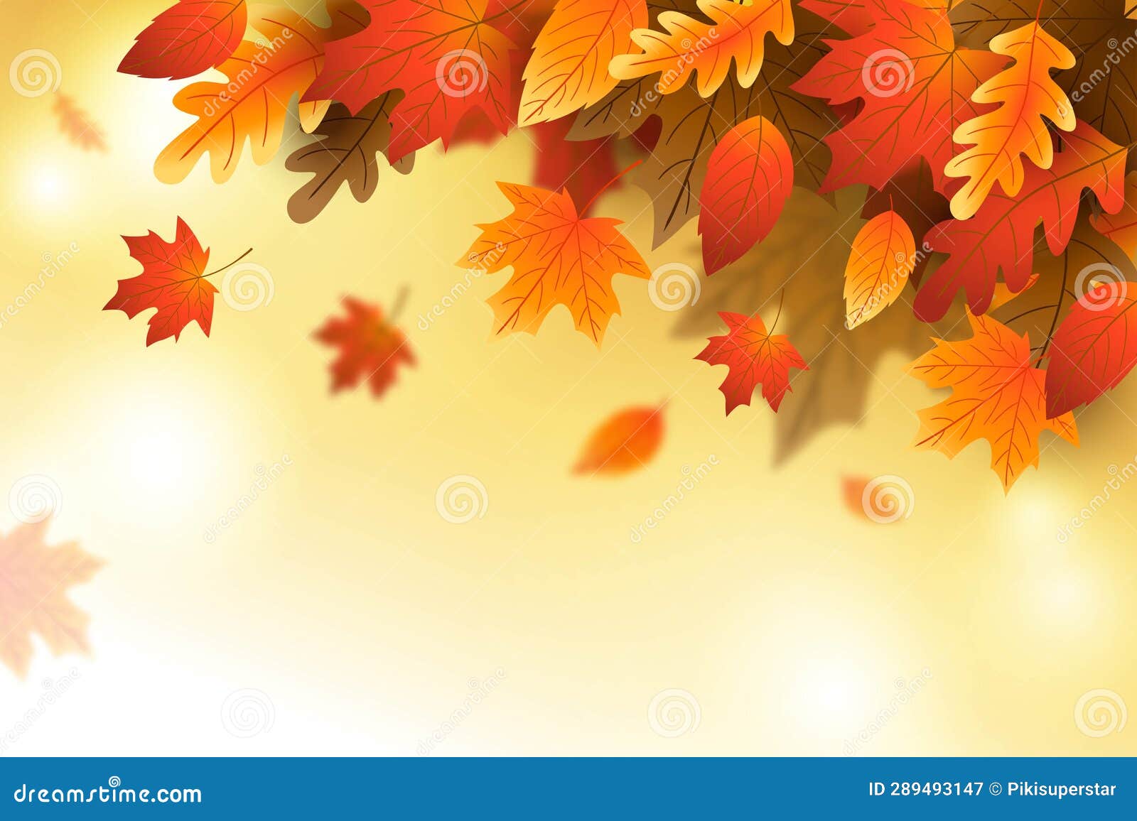 Gradient Autumn Leaves Background Vector Illustration Stock Vector ...