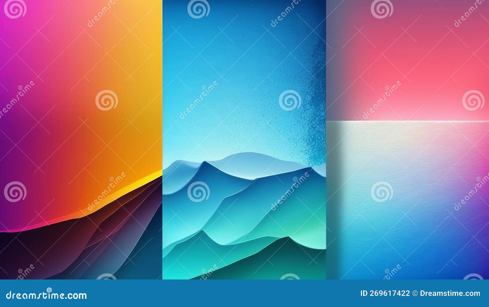 Gradient Backgraund Banner Mockup. UI UX Web Design Stock Illustration ...