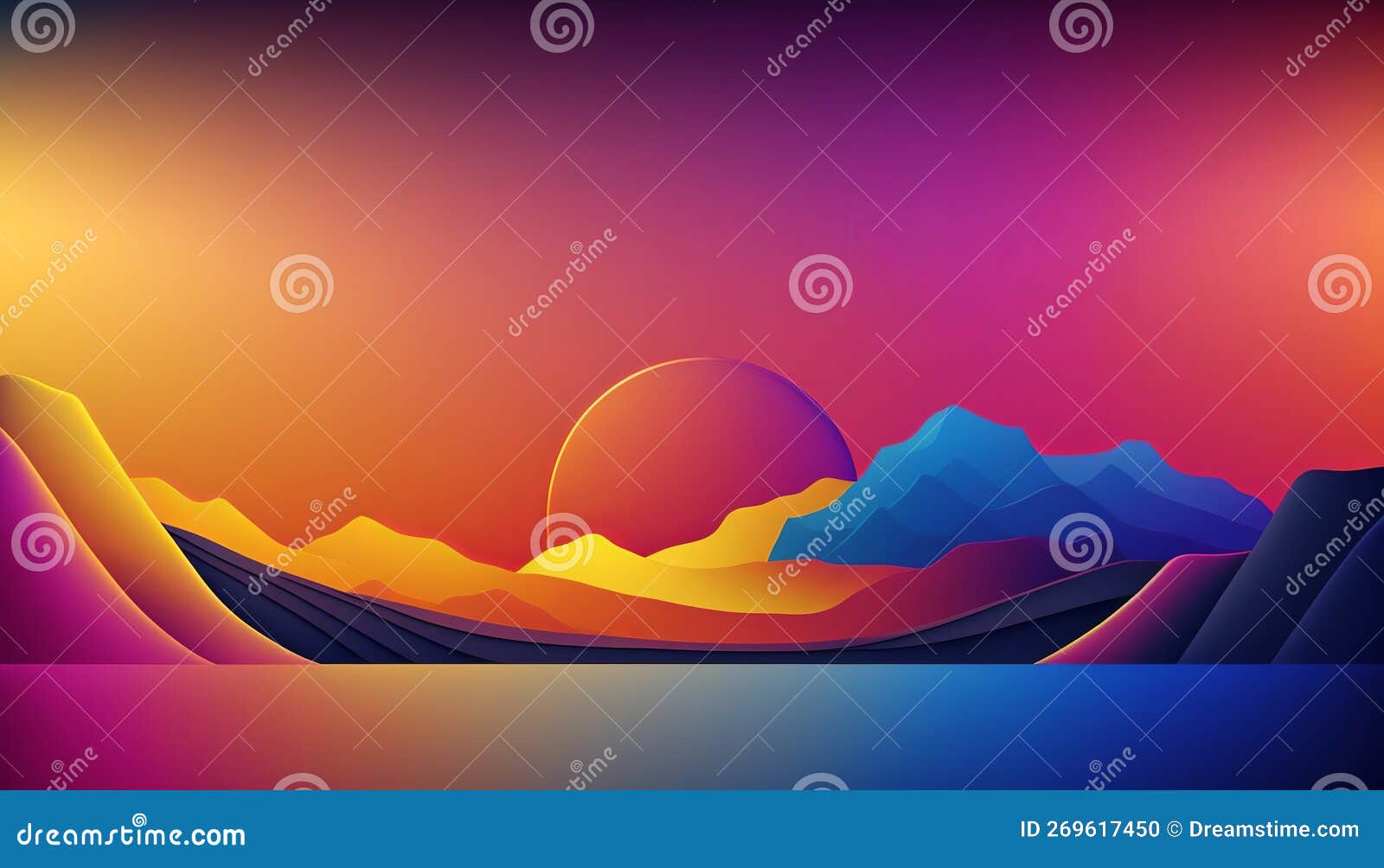 Gradient Backgraund Banner Mockup. UI UX Web Design Stock Illustration ...