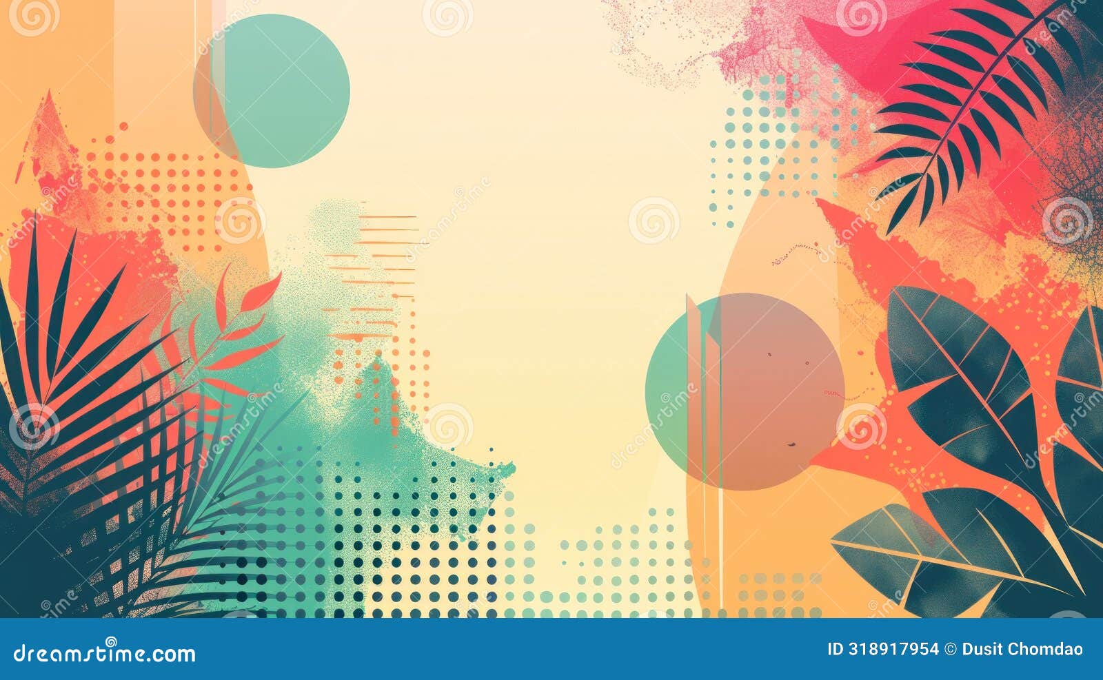 A Gradient Background with Abstract Shapes and Elements that Represent ...