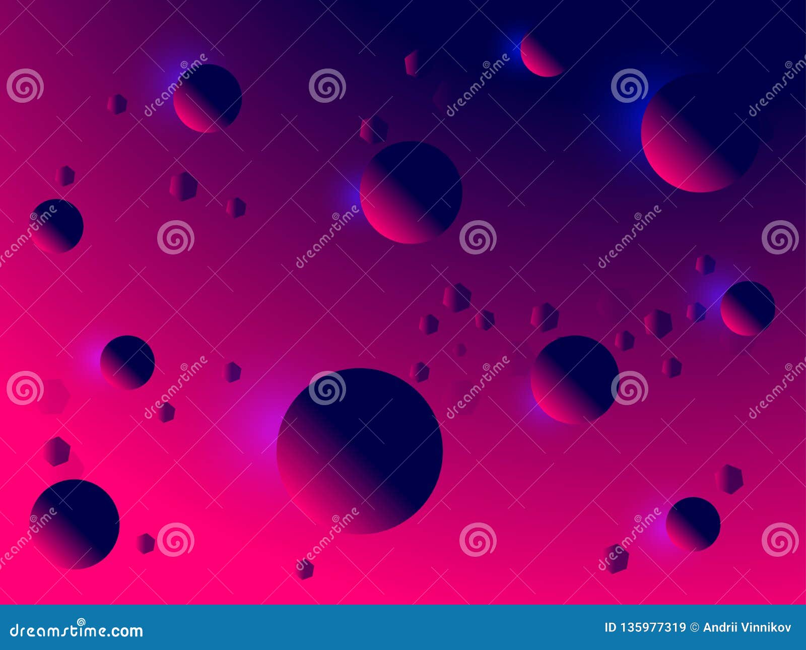 Gradient Background with Circles and Lights. Outer Space Purple and ...