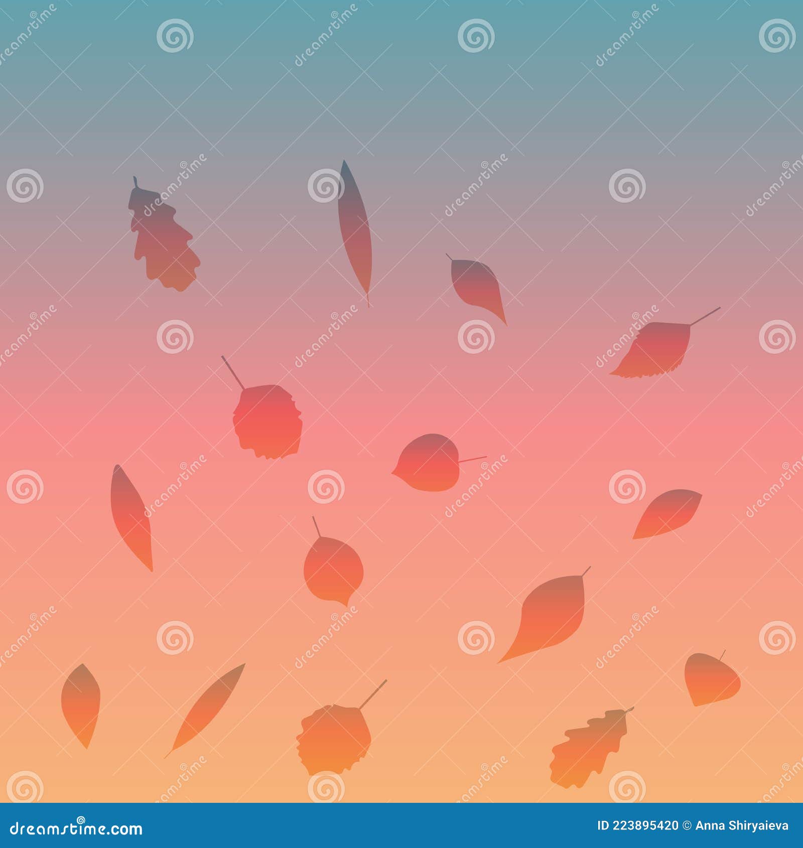 Gradient Background. Falling Neon Leaves. A New Direction For Your ...