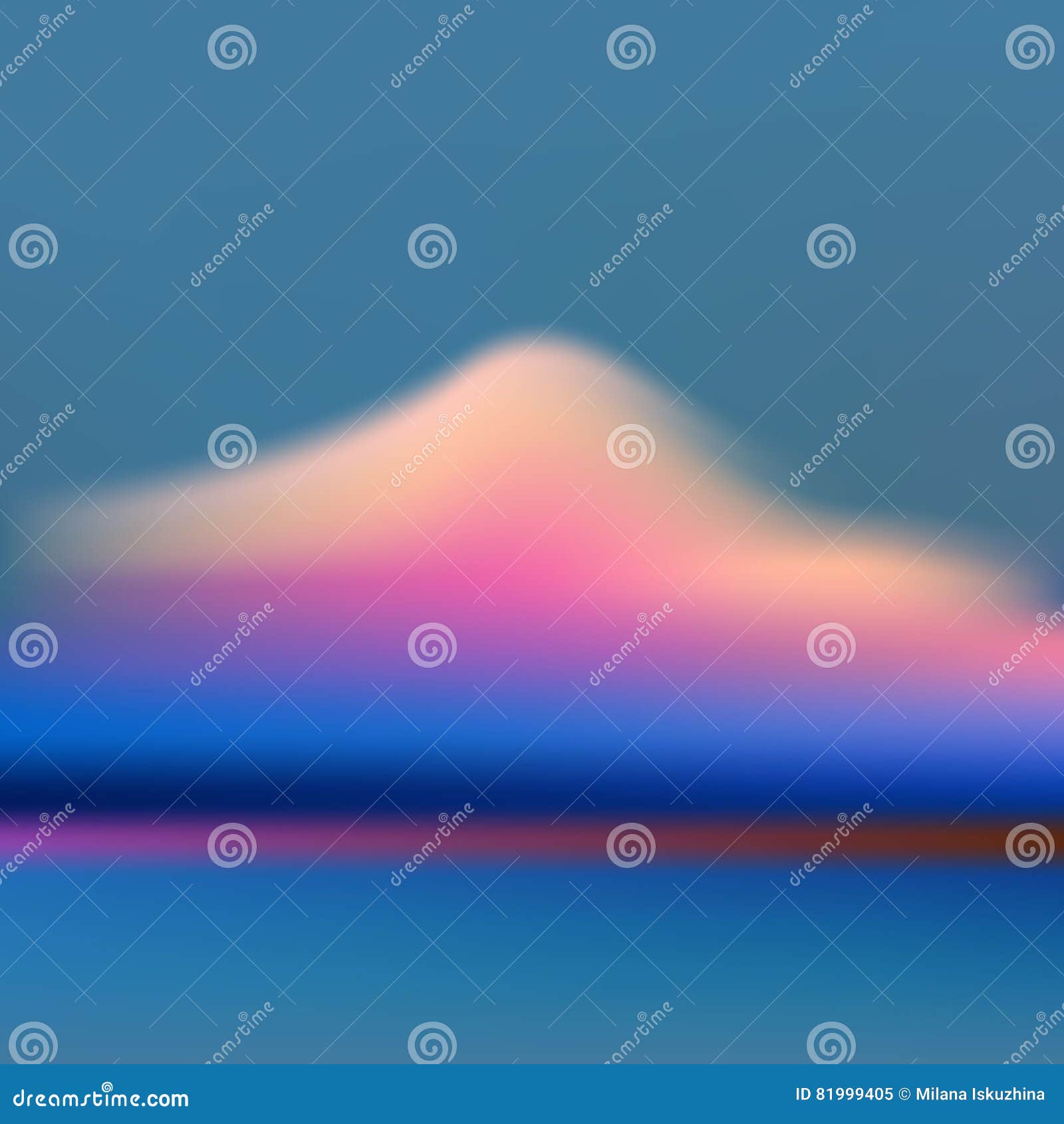 Gradient Background Ice Mountain Near the Water Stock Vector ...