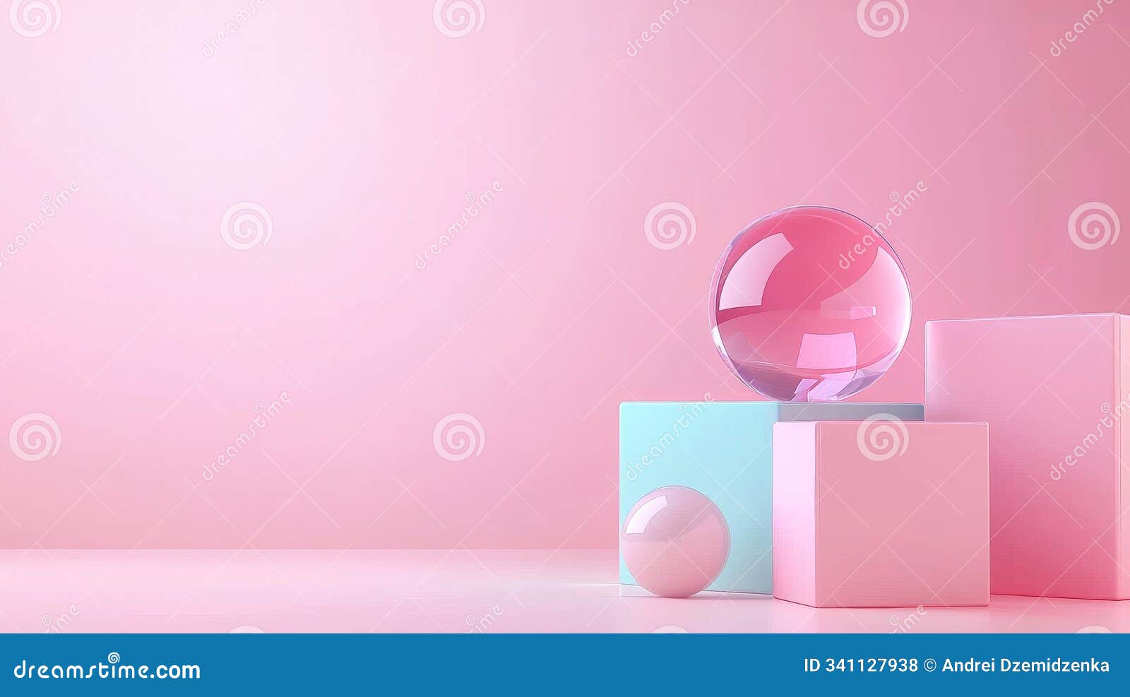 A Gradient Background with Pastel Colored Geometric Shapes. Stock Photo ...
