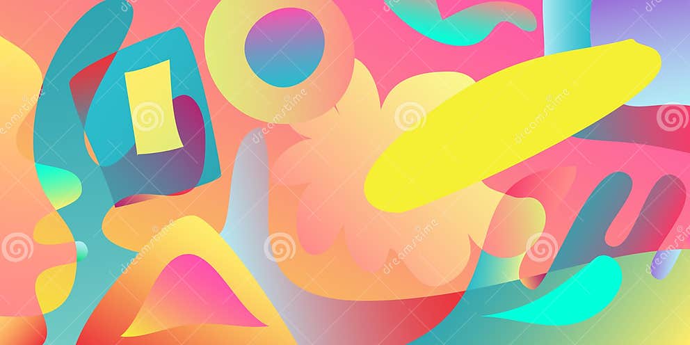 Gradient Background Set Abstract Summer Color Pop Stock Vector ...
