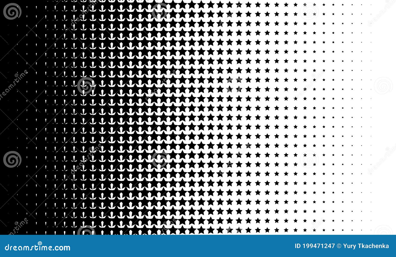 Gradient Background with Stars Halftone Dots Design Stock Vector ...