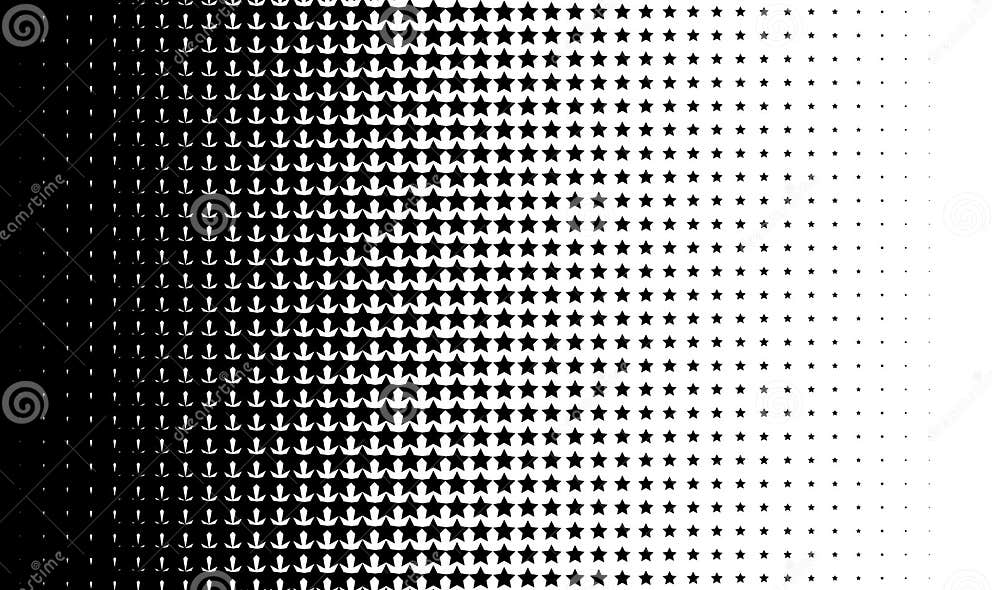 Gradient Background with Stars Halftone Dots Design Stock Vector ...