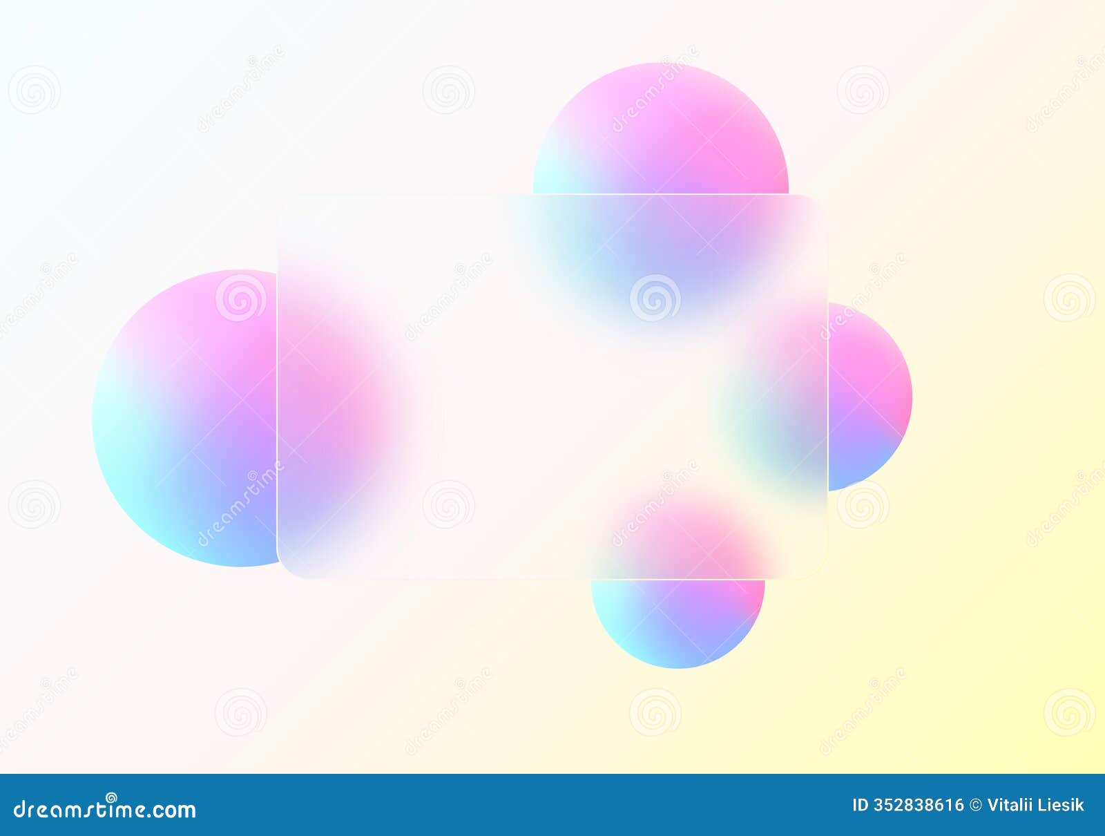 Gradient Background and Transparent Glass Partition with Floating ...