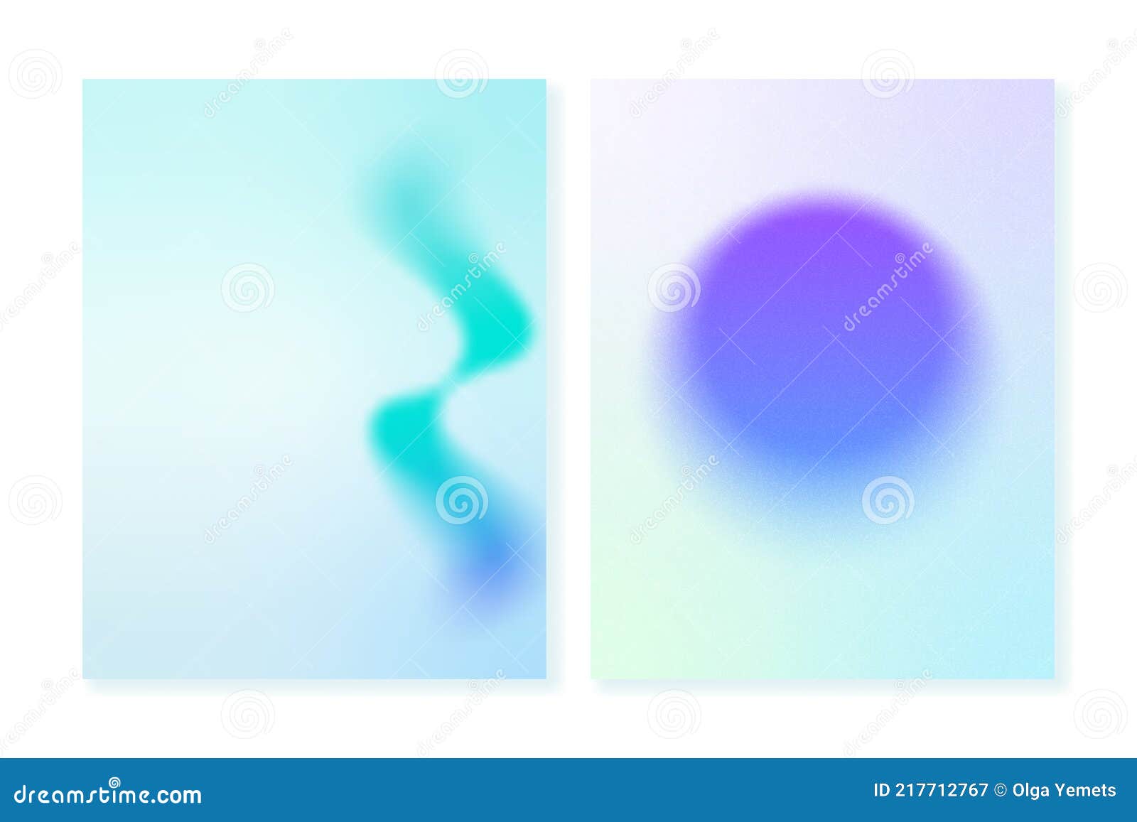Gradient Backgrounds with Blurry Shapes Stock Vector - Illustration of ...