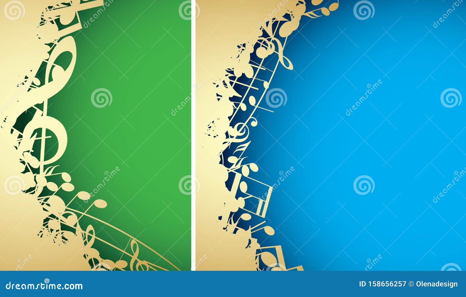Gradient Backgrounds with Golden Music Notes - Vector Musical ...