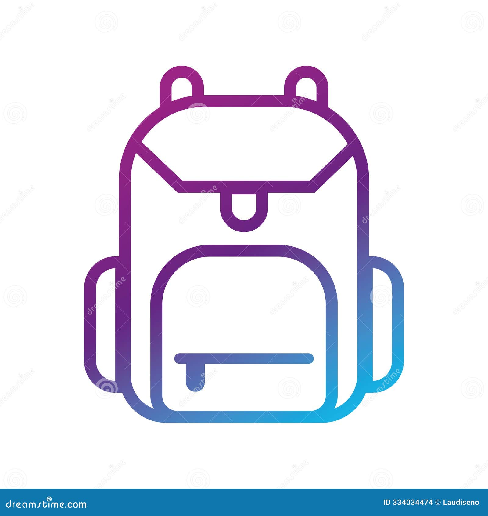 Gradient Backpack Icon in Purple and Blue Tones Vector Stock Vector - Illustration of isolated ...