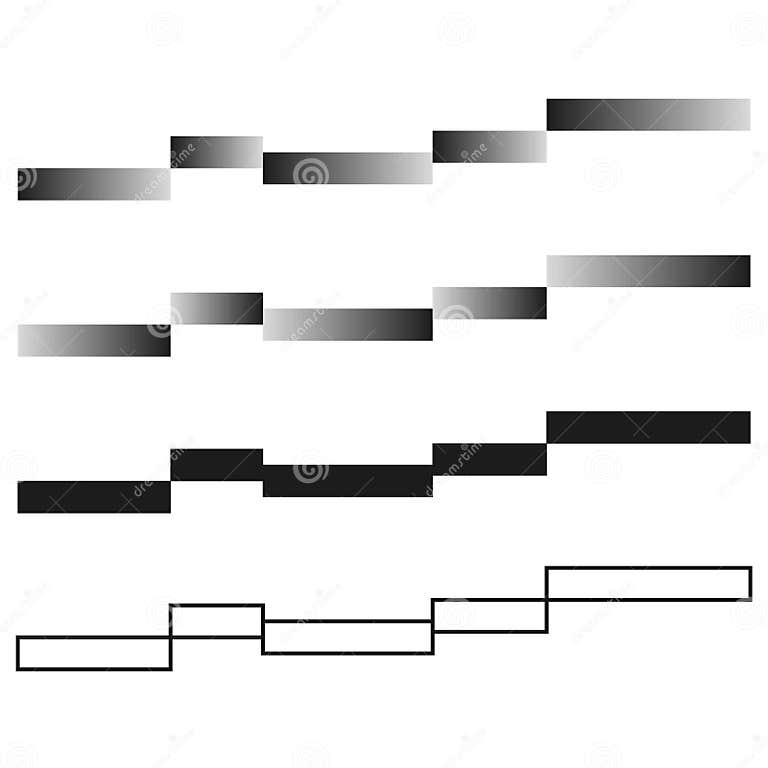 Gradient Bar Design. Geometric Rectangular Shapes. Abstract Black ...