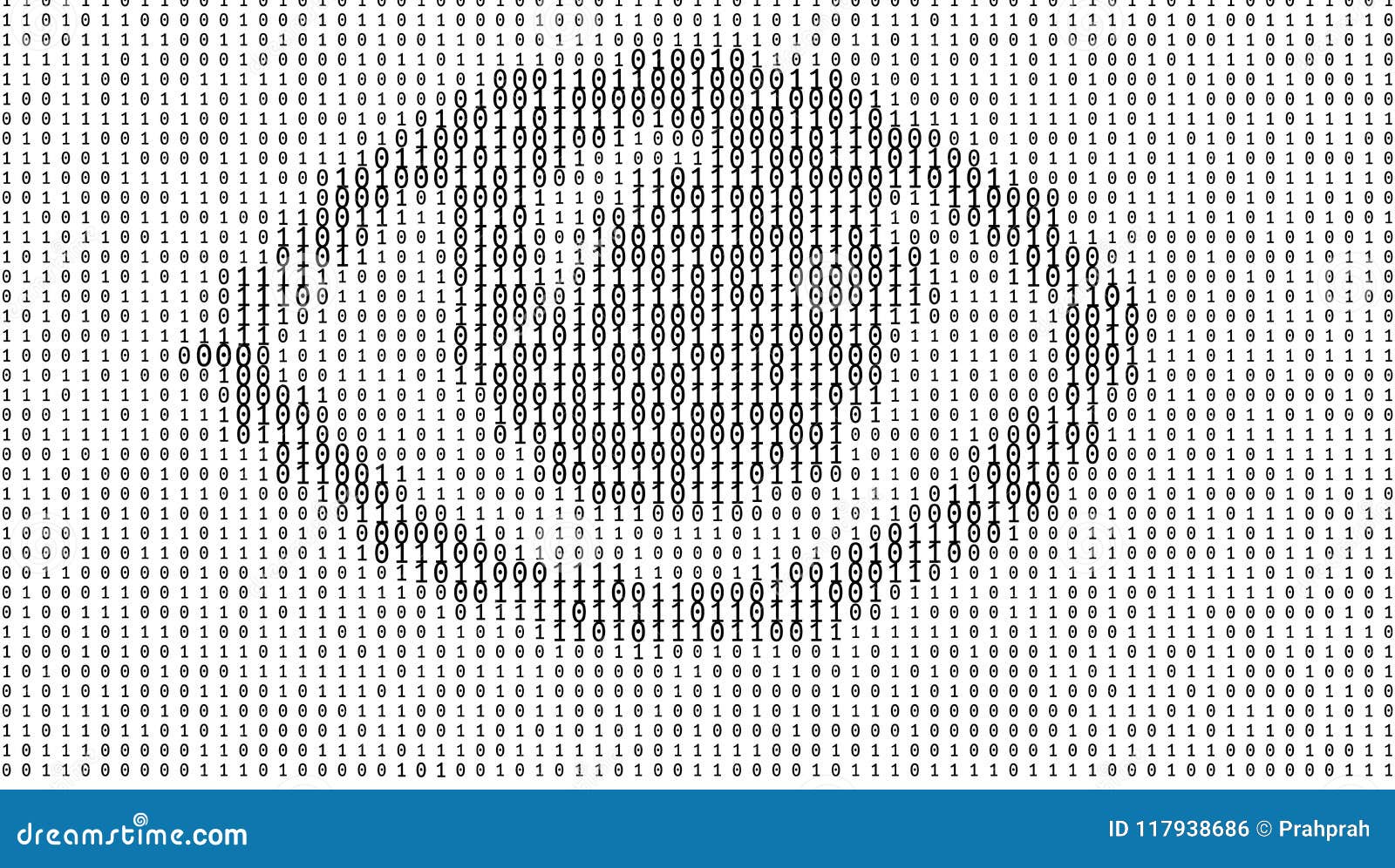 Gradient Binary Code Digits Background Stock Vector Illustration Of