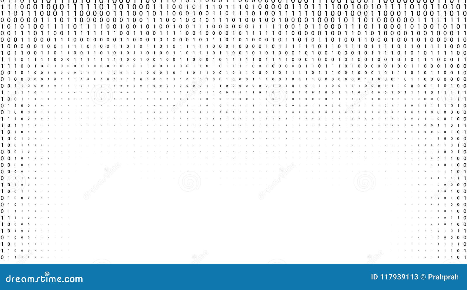 Gradient Binary Code Digits Background Stock Vector Illustration Of Futuristic Computer 3536