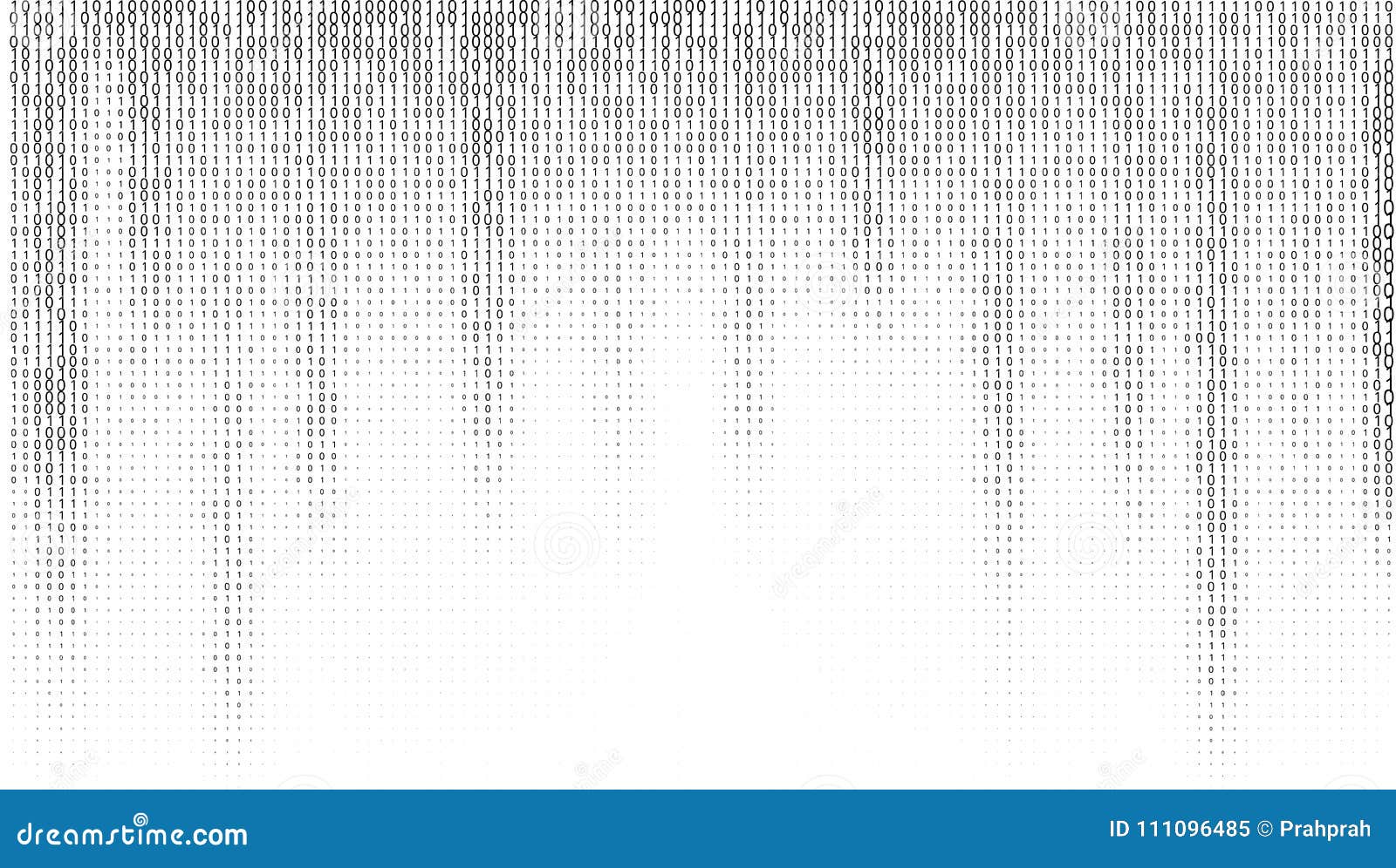 Gradient Binary Code Digits Background Stock Illustration
