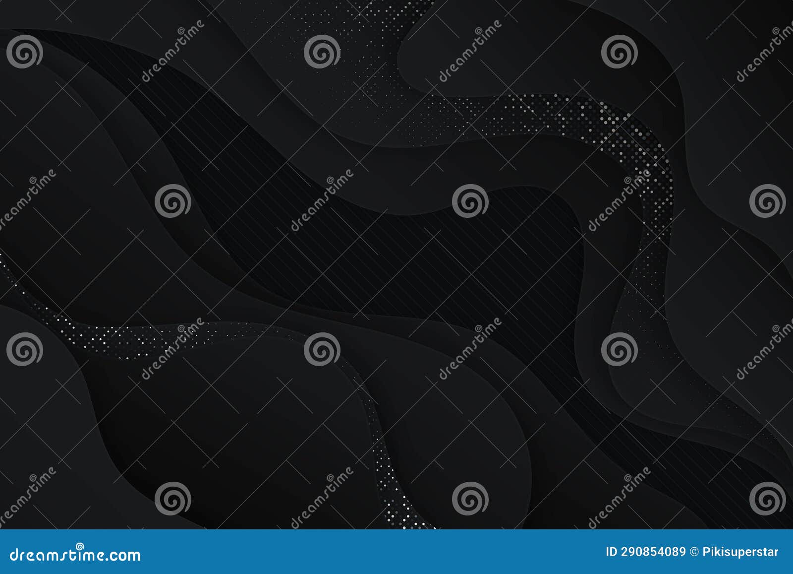 Gradient Black Background with Wavy Lines Vector Design Stock Vector ...