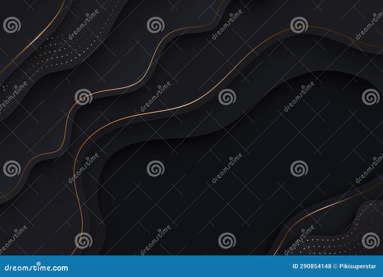 Gradient Black Background with Wavy Lines Vector Design Stock Vector ...