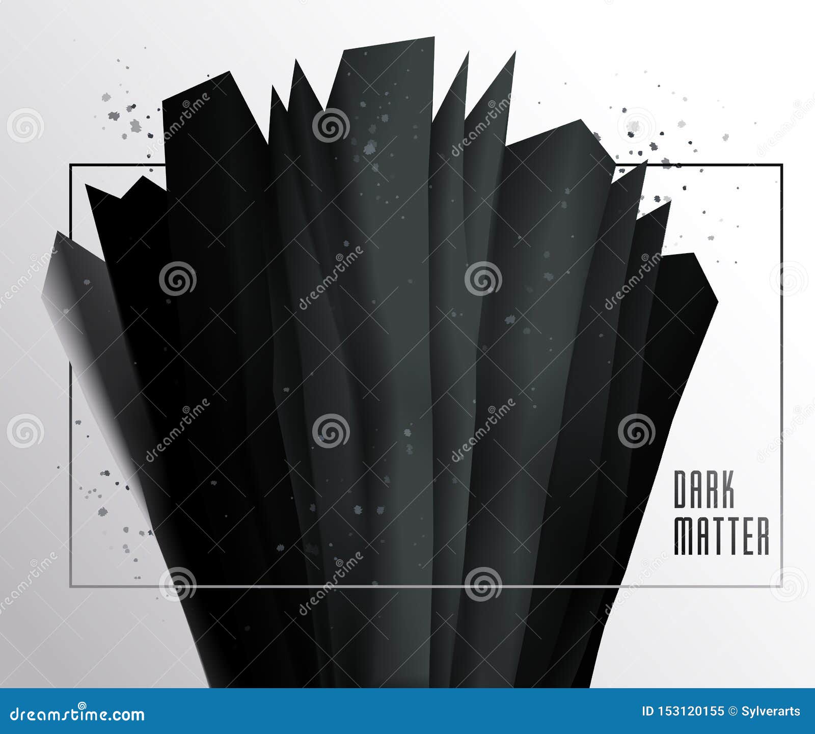 Gradient Black 3D Fluid Shape Vector Abstract Background Dark Matter ...
