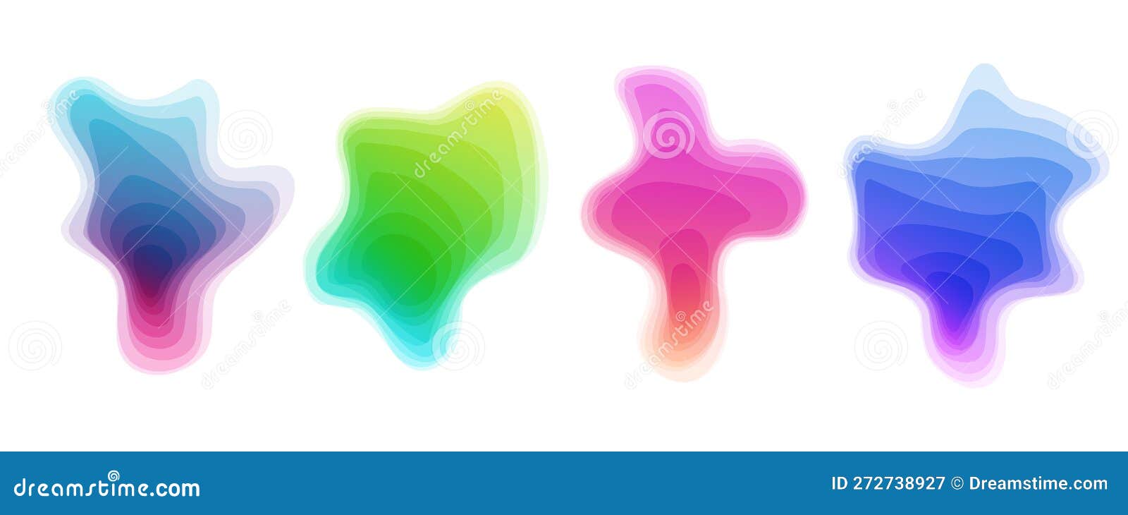 Gradient Blend Shapes Set. Abstract Shapes with Fluid Colors for Your ...