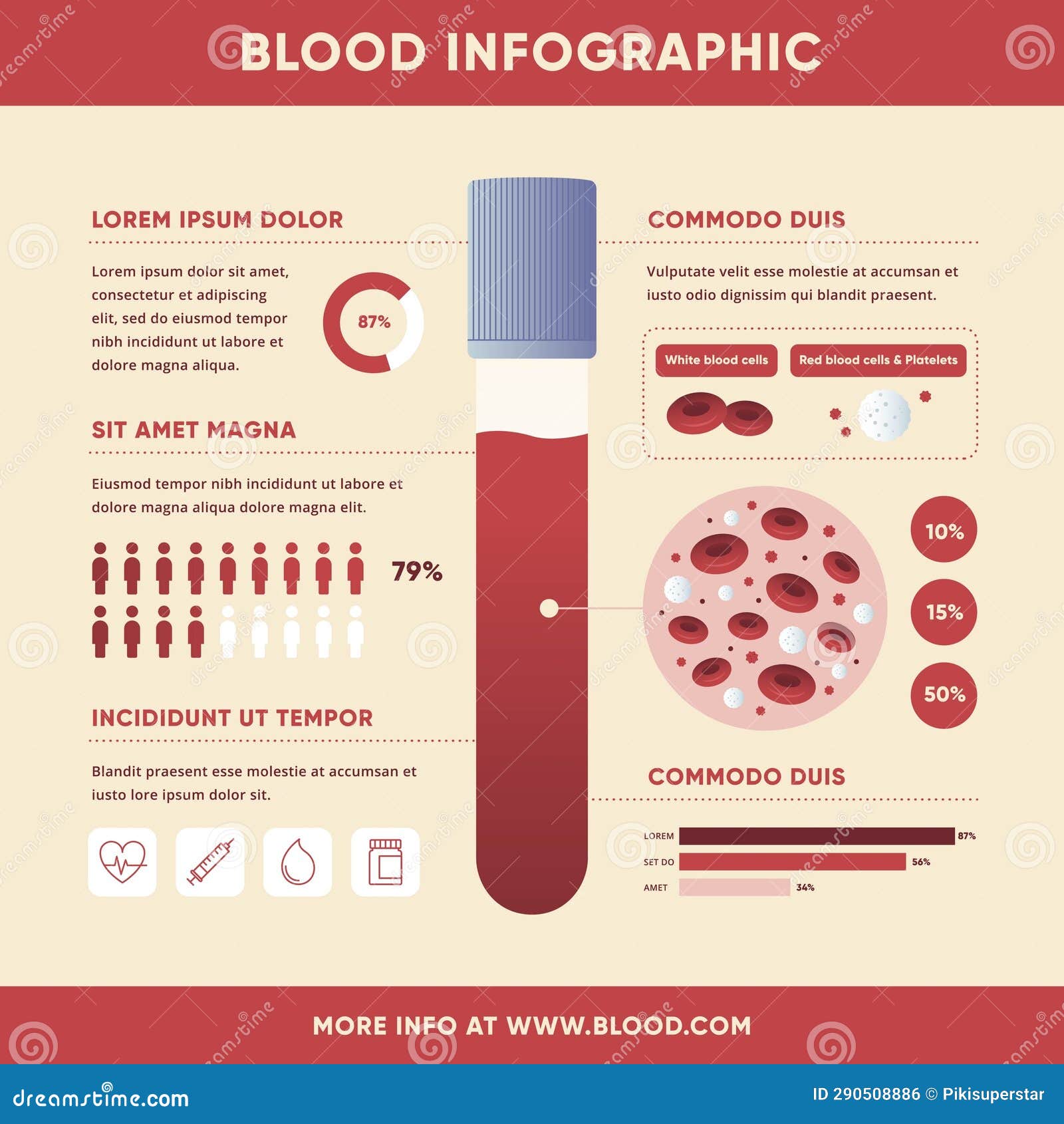 Gradient Blood Infographic Design Vector Illustration Stock Vector ...