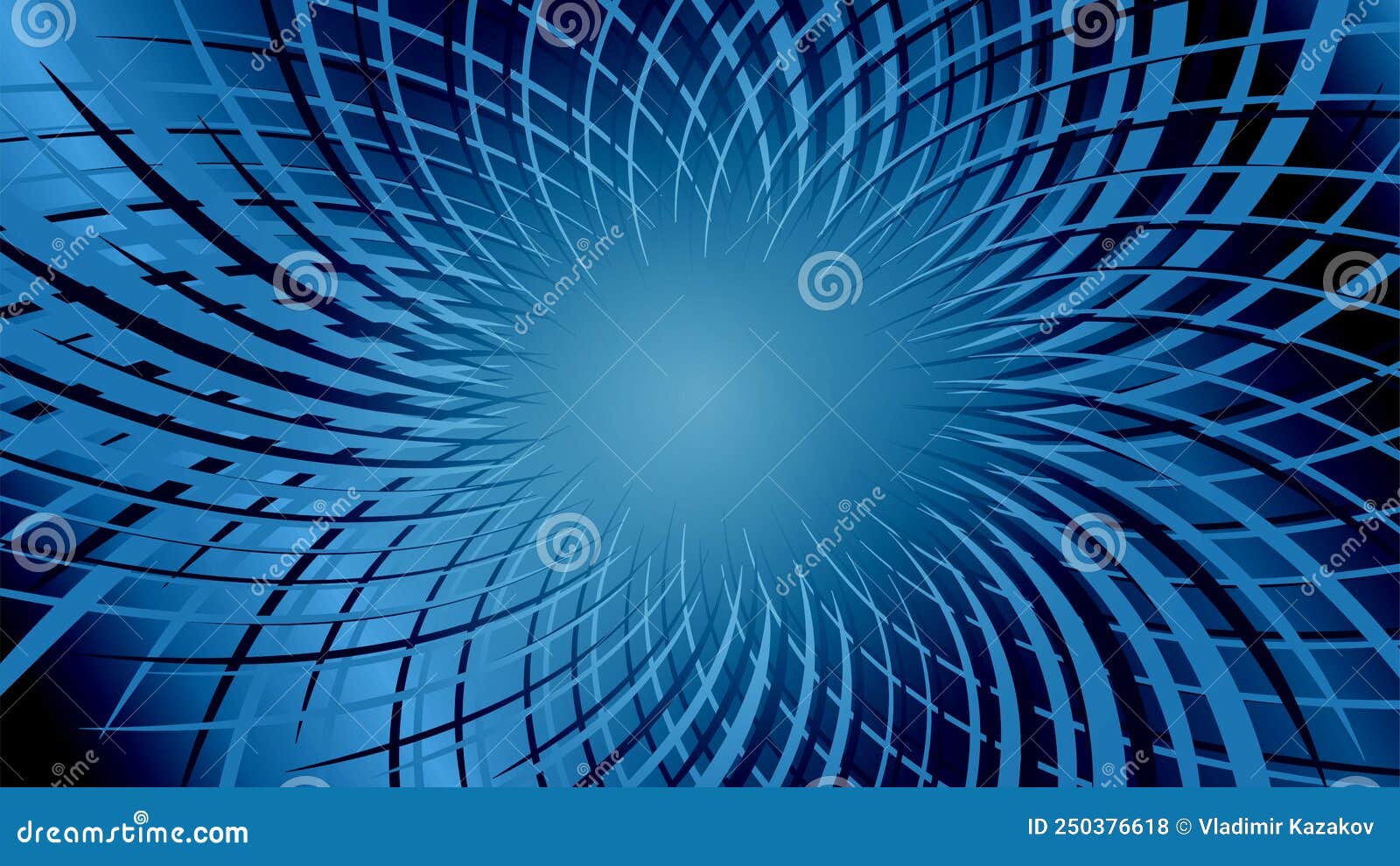 Gradient Blue Background with Circular Radial Swirl Twisted Lines Stock ...