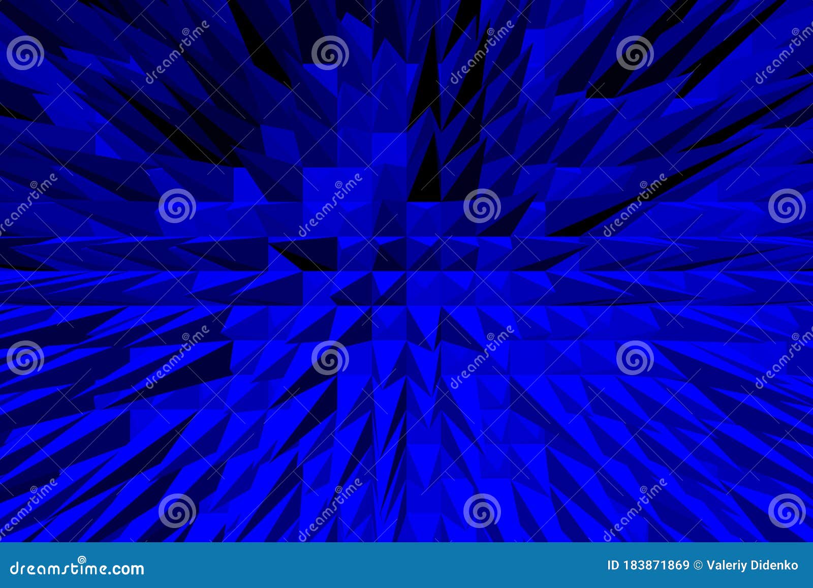 Blue Background with Sharp Geometric Shapes Stock Illustration ...