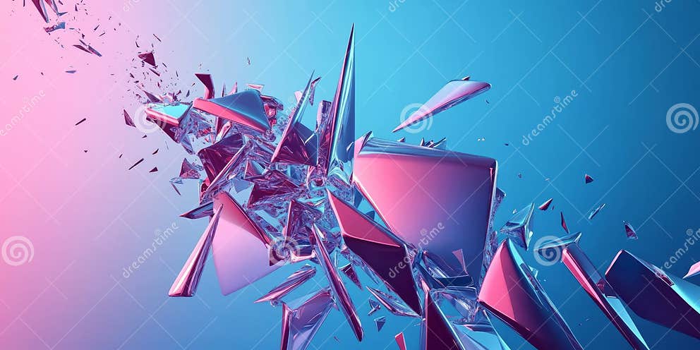 A Gradient Blue Background Featuring Sharp Angles and Geometric Shapes ...