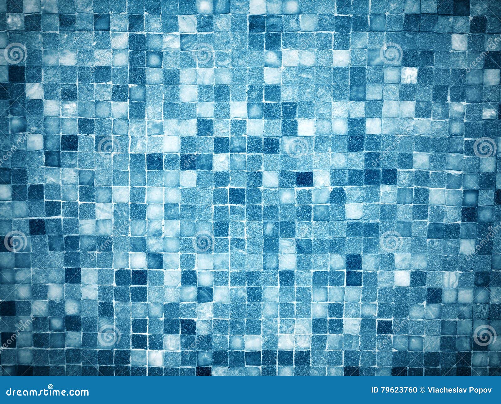 Gradient Blue Colored Mosaic Tiles Stock Photo - Image of design ...
