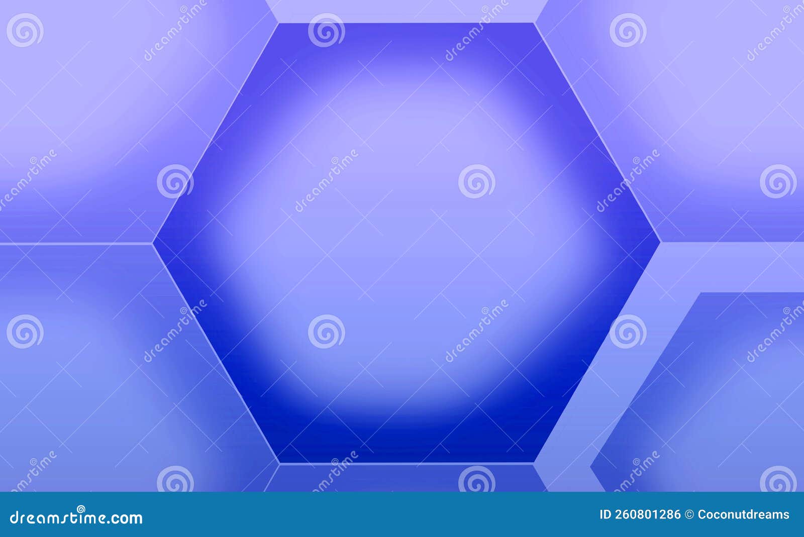 Gradient Blue 3D Hexagon Shape Pattern for Background Stock ...