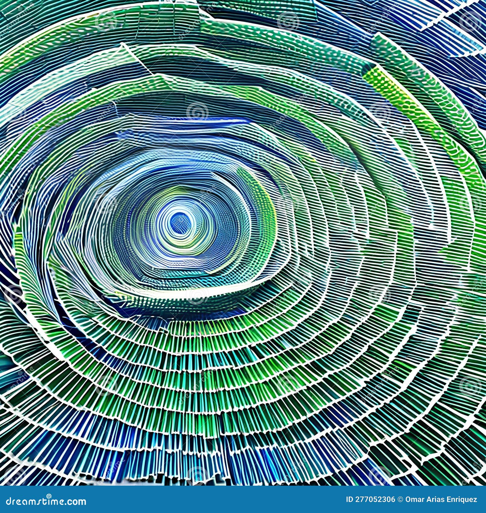 A Gradient of Blue and Green Triangles Arranged in a Spiral Pattern1 ...