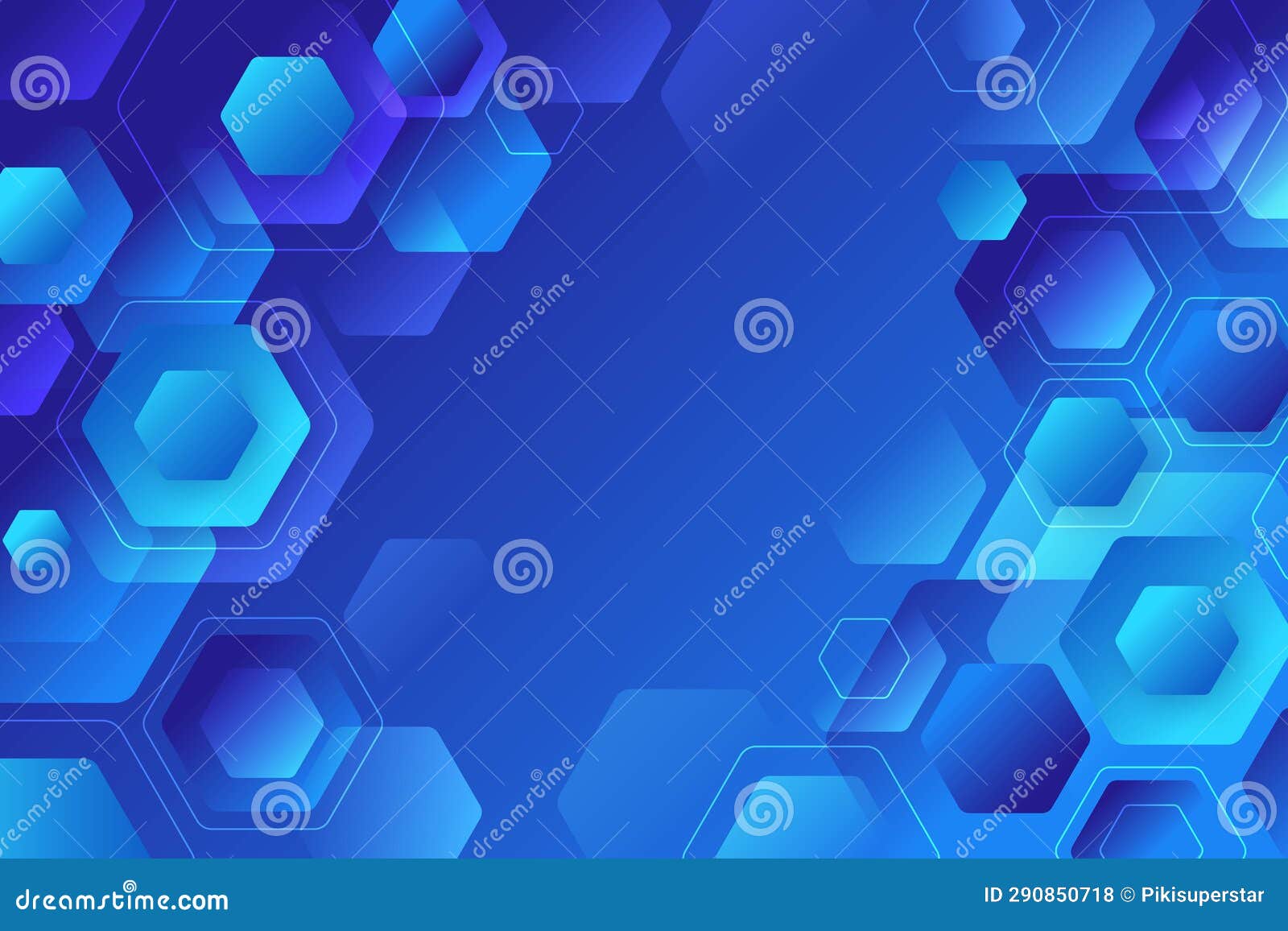Gradient Blue Hexagonal Background Vector Design Stock Vector - Illustration of medicine ...