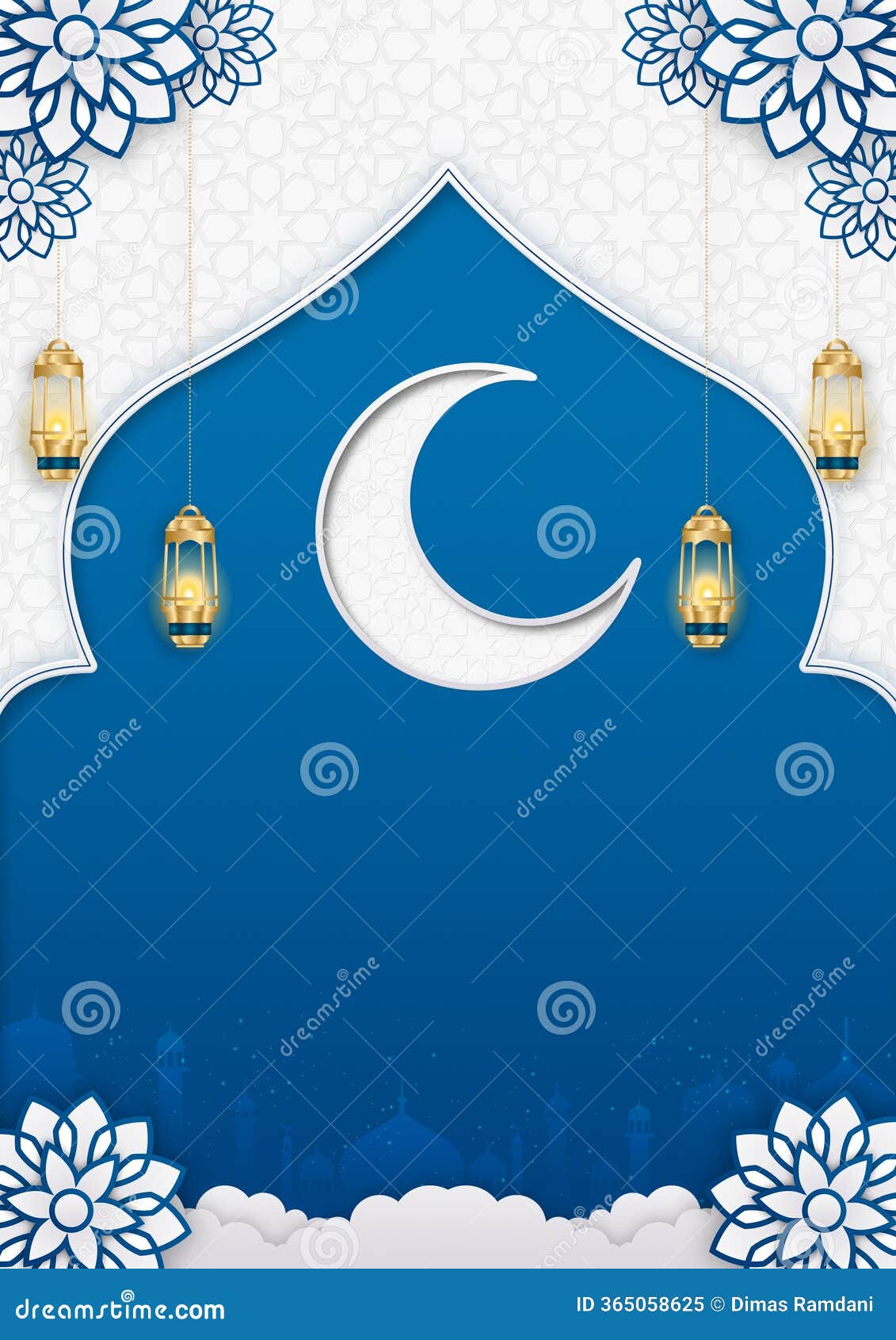 Gradient Blue Islamic Background Stock Image | CartoonDealer.com #365058625