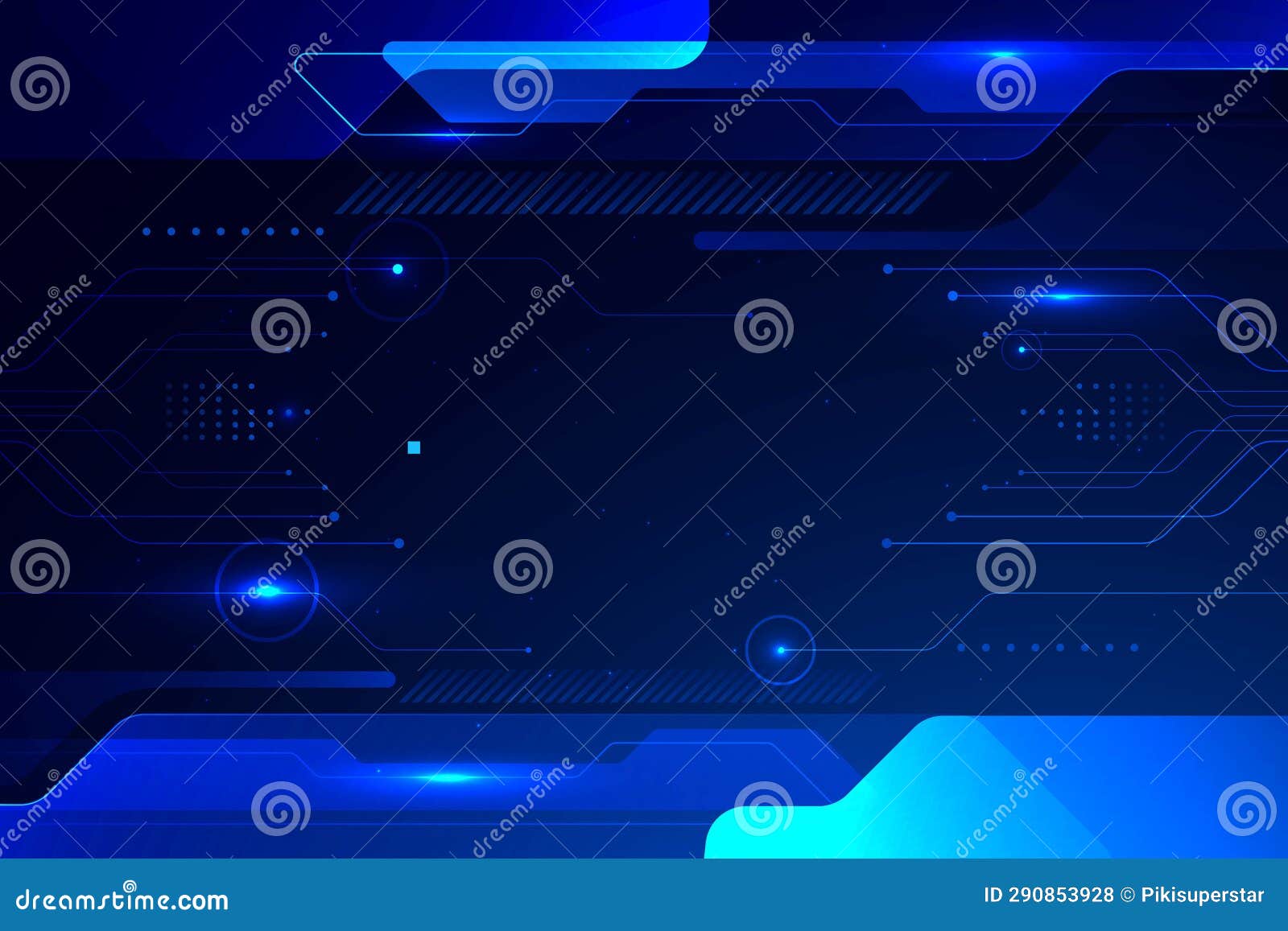 Gradient Blue Technology Background Vector Design Stock Vector ...