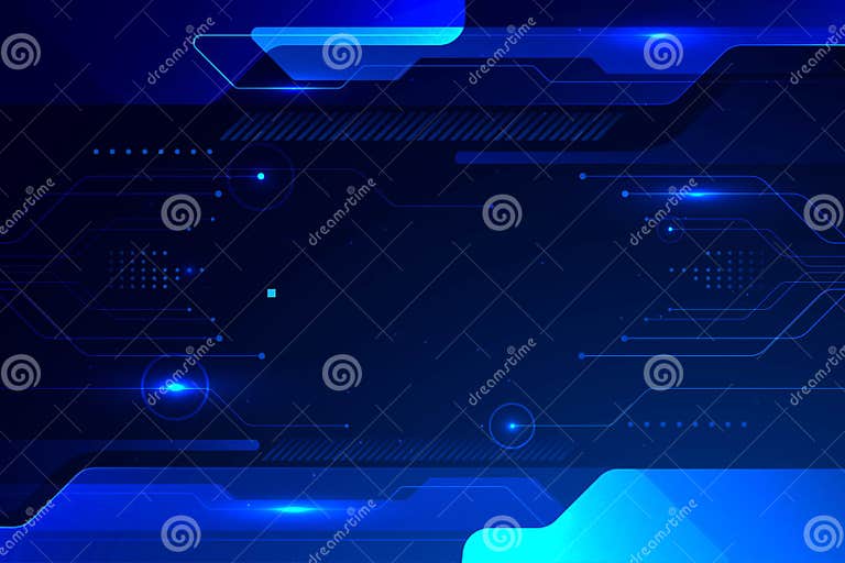 Gradient Blue Technology Background Vector Design Stock Vector ...
