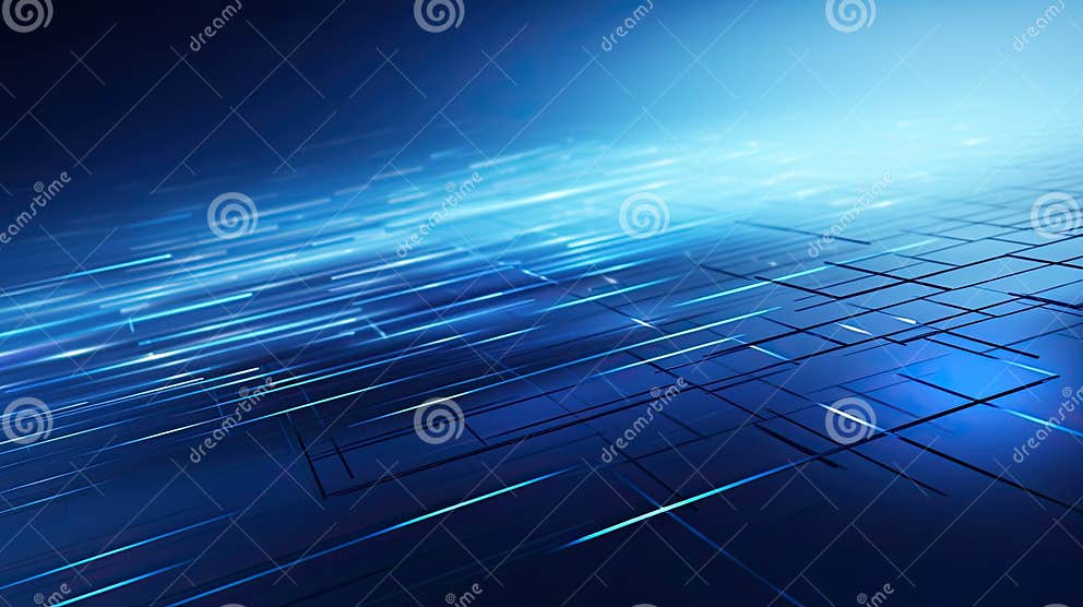 Gradient Blue Technology Backgrounds Stock Illustration - Illustration ...